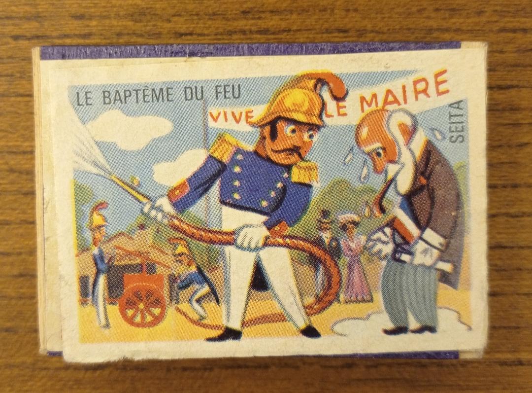 Humorous fire themed matchboxes - Matches Museum
